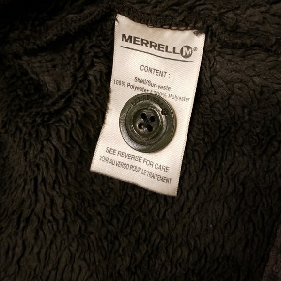 Merrell | Jackets & Coats | Merrell Dark Charcoal Long Fleece Jacket ...